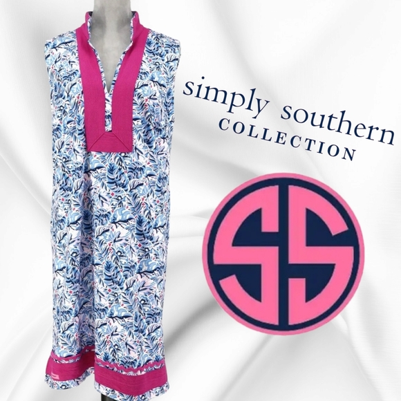 Simply Southern | Dresses | Nwt Simply Southern Floral Sleeveles Tunic ...